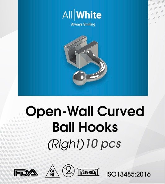Open-Wall Curved Ball Hooks – All|White